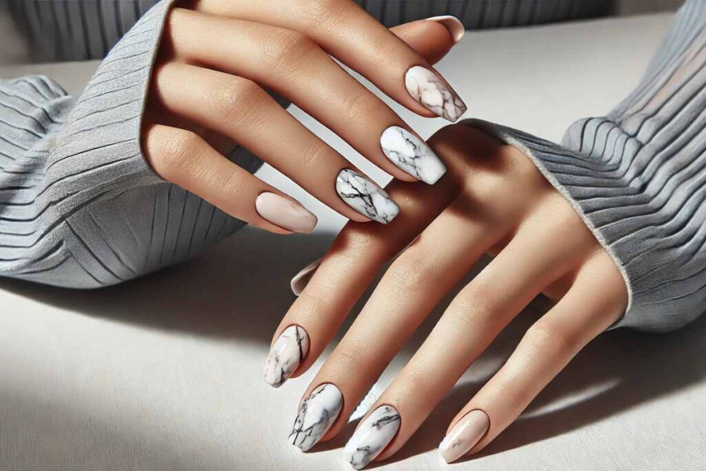 Techniques for Marble Effect Nails: Step by Step Guide