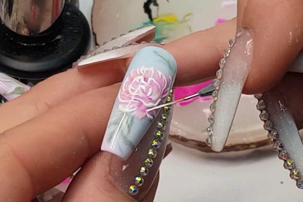 How to Create Gorgeous Spring Floral Nails with Gel Paint